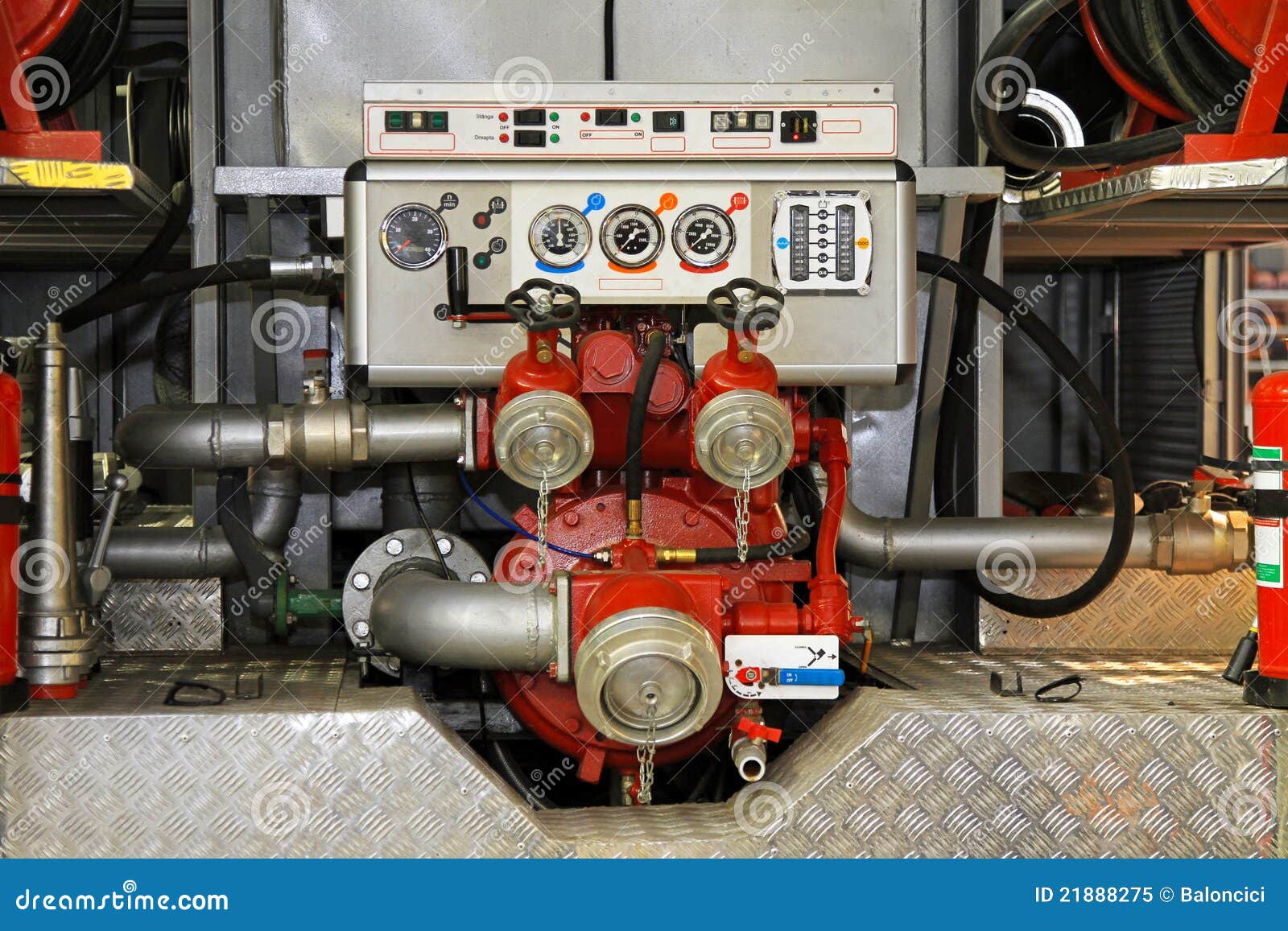 Fire engine pump stock image. Image of foam, fire, high - 21888275