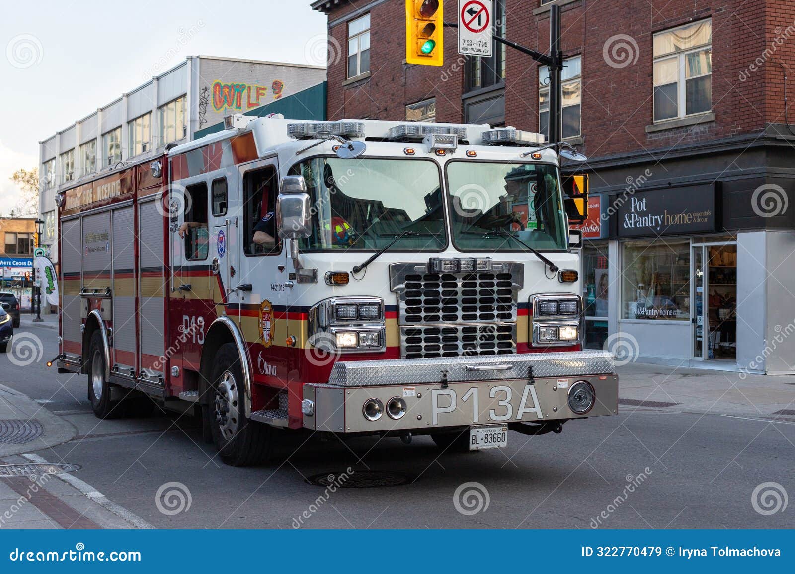 Fire Engine on the Road in Downtown - Ottawa, Canada - May 16, 2024 ...