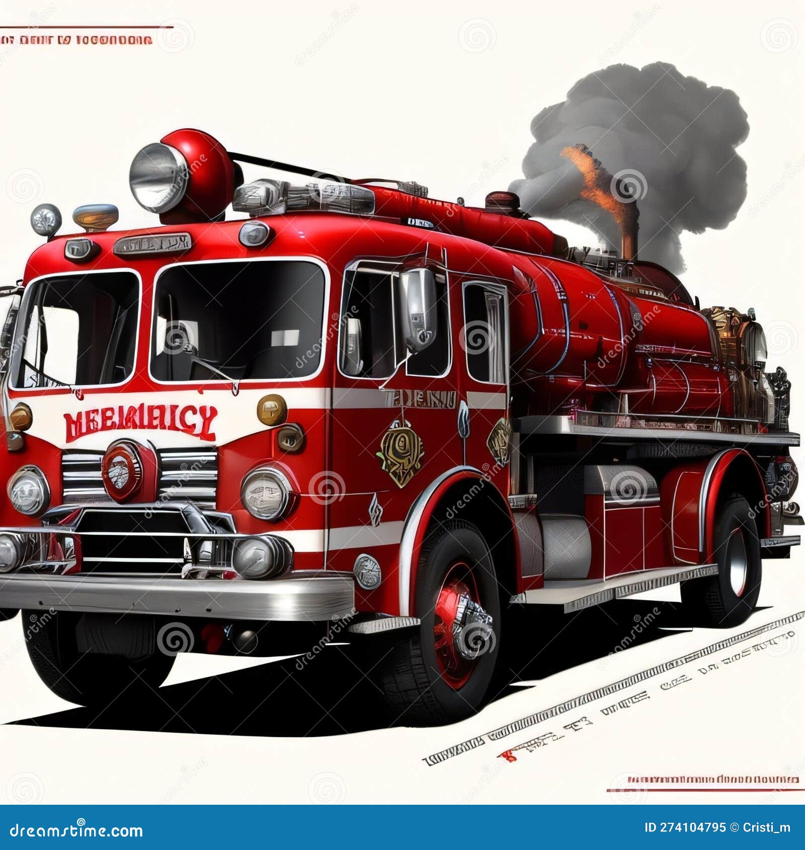 Fire Engine - AI Generated Image Stock Illustration - Illustration of ...