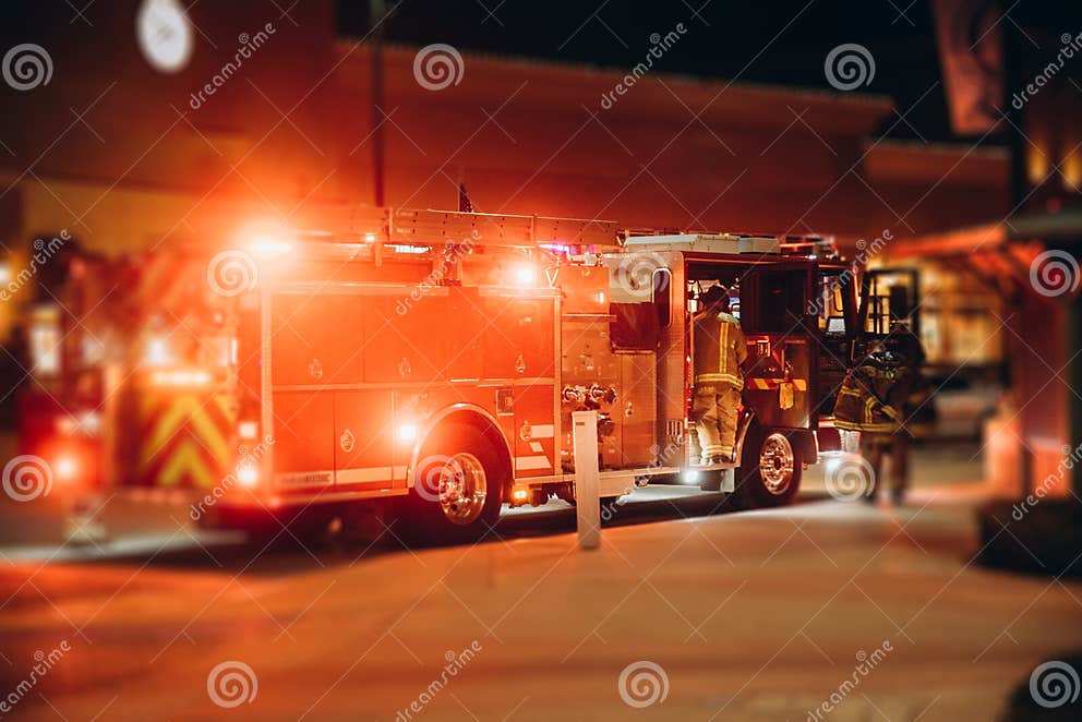 Fire Engine on the scene stock image. Image of corona - 175578953
