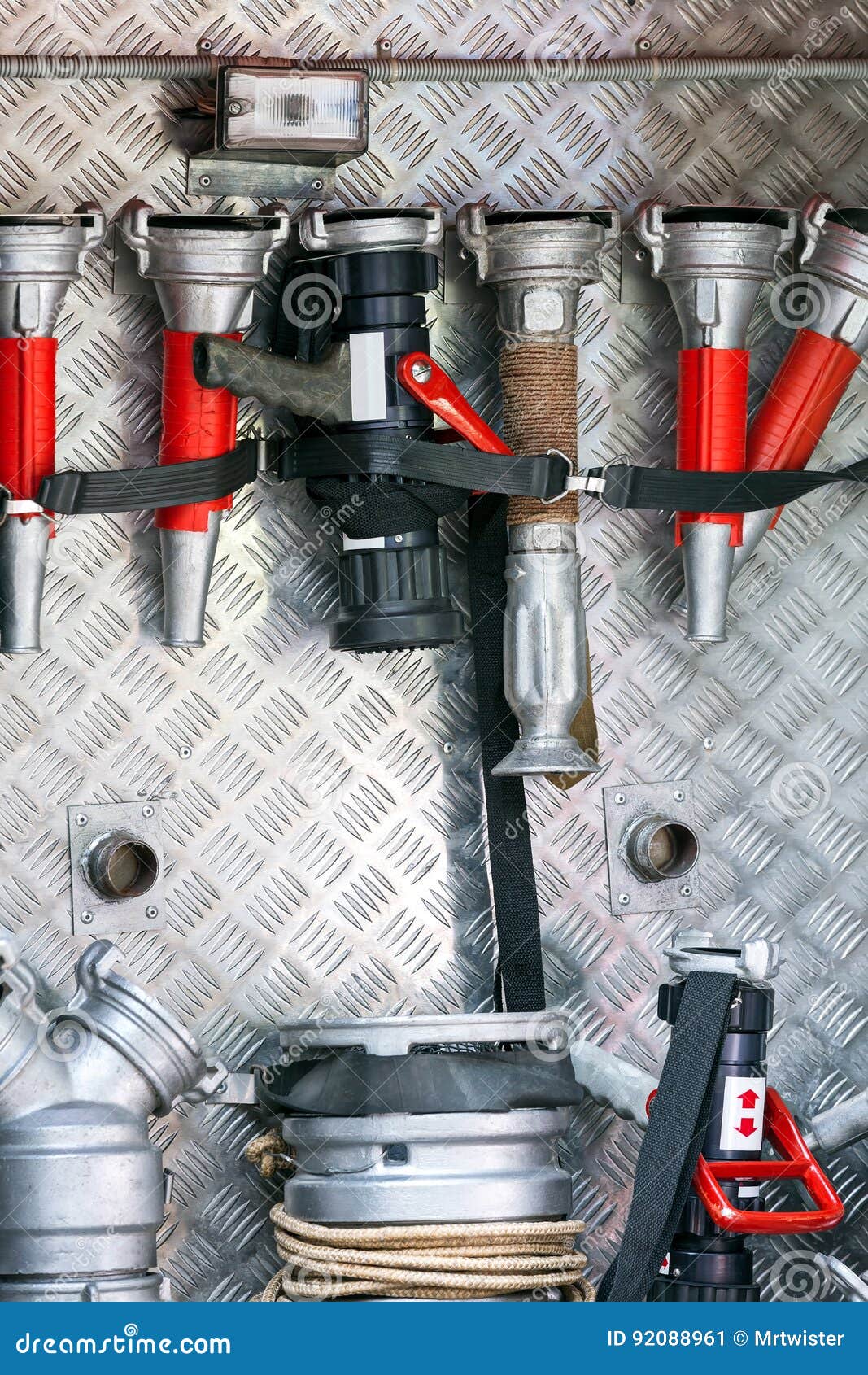 Fire Engine on Standby with Equipment Stock Image - Image of joint ...