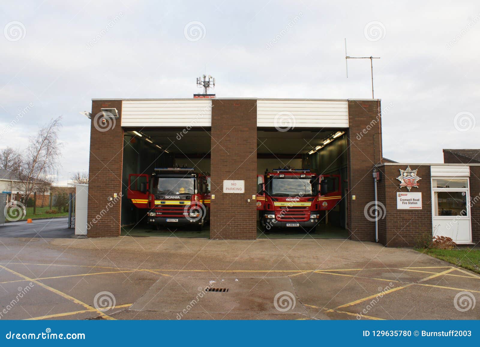 Fire Engine in Fire Station Editorial Image - Image of fighter, blue ...