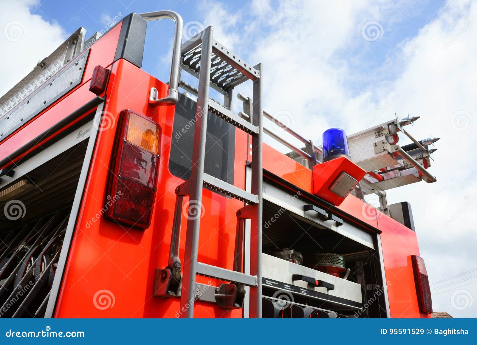 Fire Engine Truck Rear Germany Editorial Stock Image - Image of fire ...