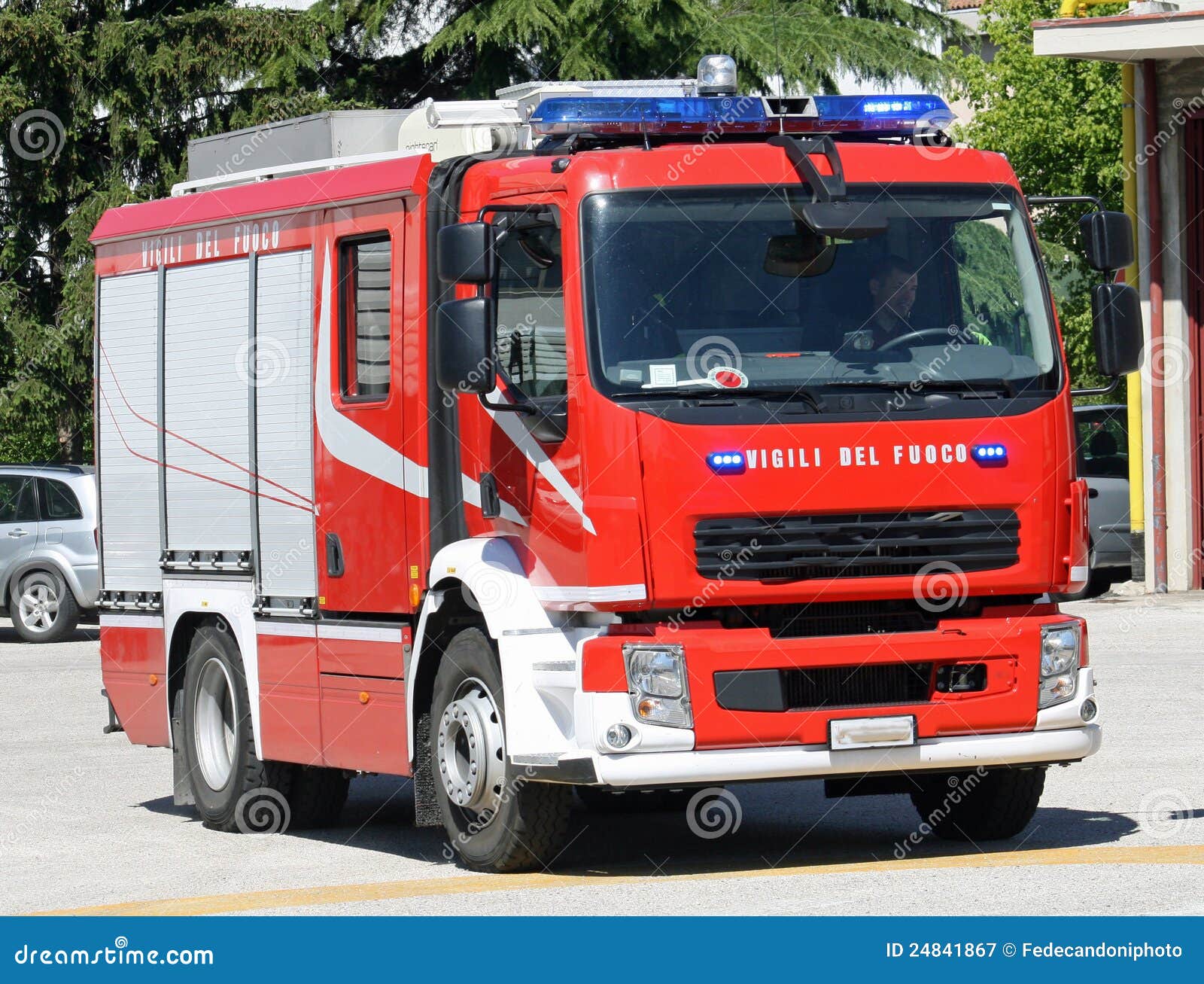 Fire Engine Truck Running during a Mission Editorial Photography ...