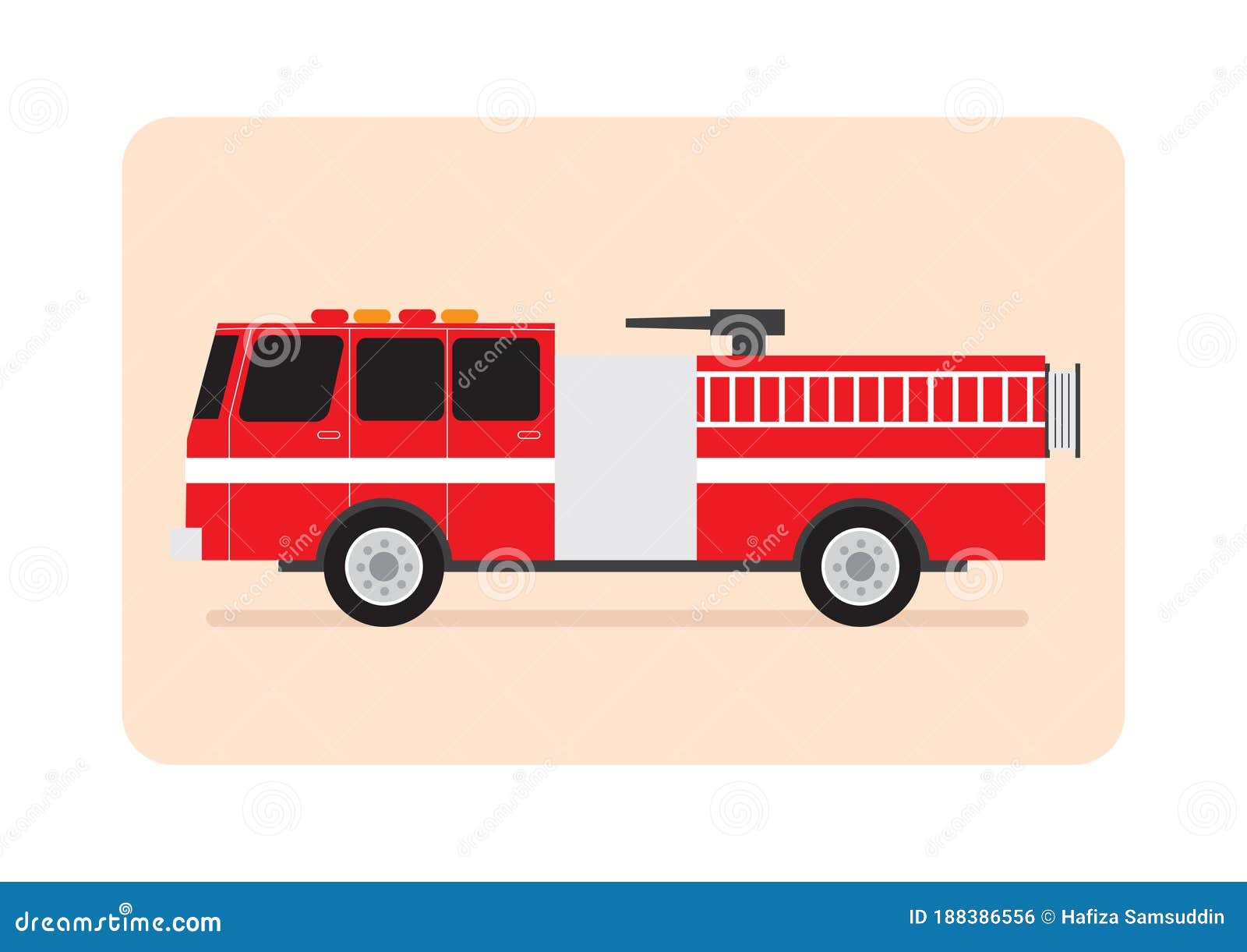 Fire Engine. Vector Illustration Decorative Design Stock Vector ...