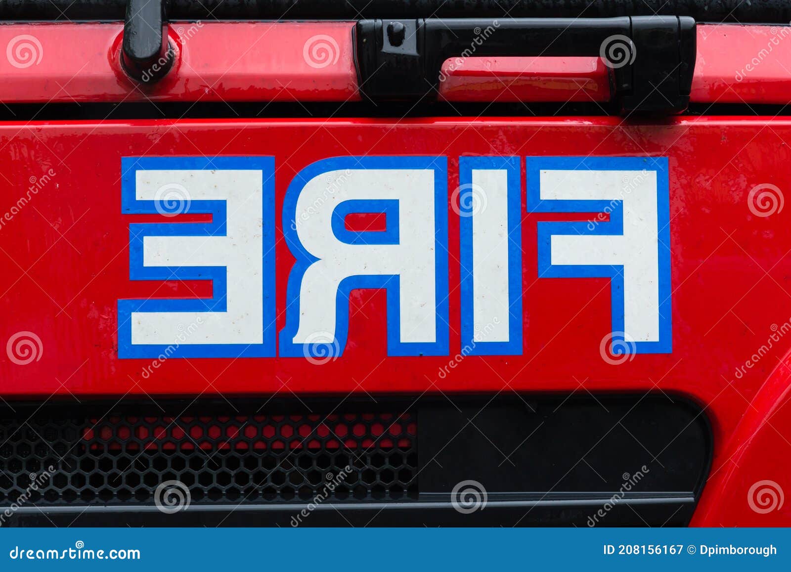 Fire Engine stock image. Image of equipment, reverse - 208156167