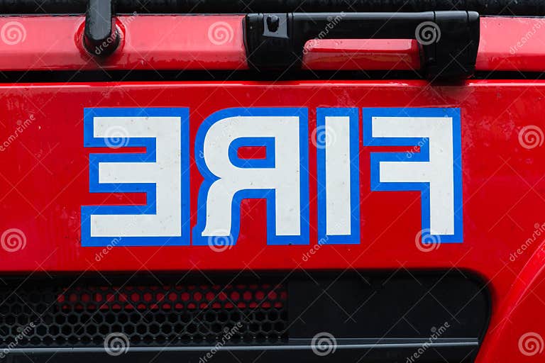 Fire Engine stock image. Image of equipment, reverse - 208156167