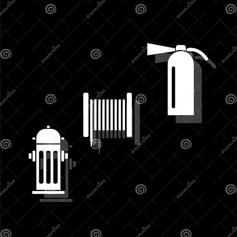 Fire equipment icon flat stock illustration. Illustration of vector ...