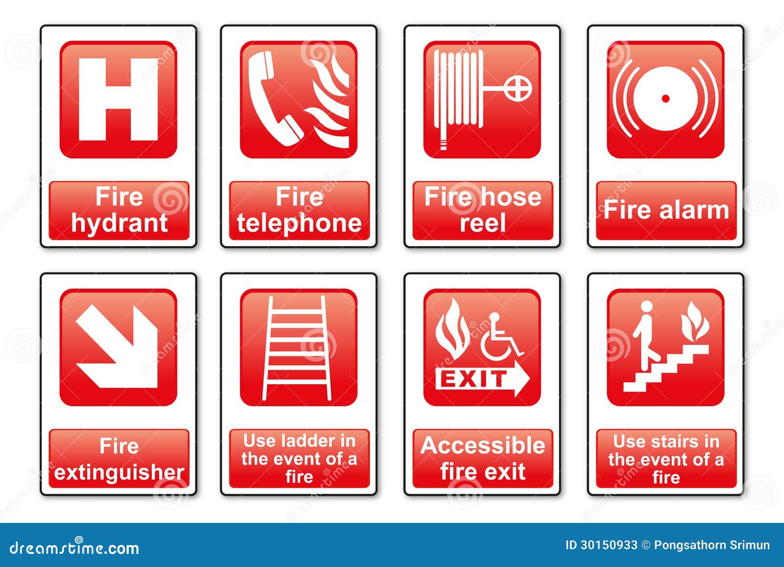 Fire Equipment signs stock illustration. Illustration of fighting ...