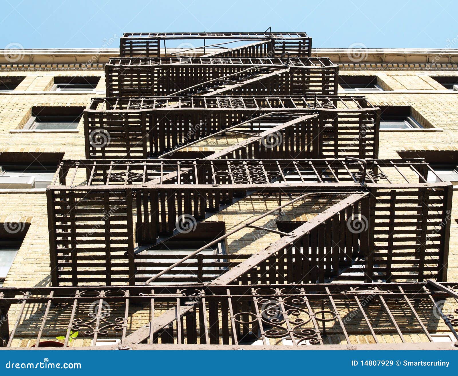 Fire escape stock image. Image of complex, crowded, painted - 14807929