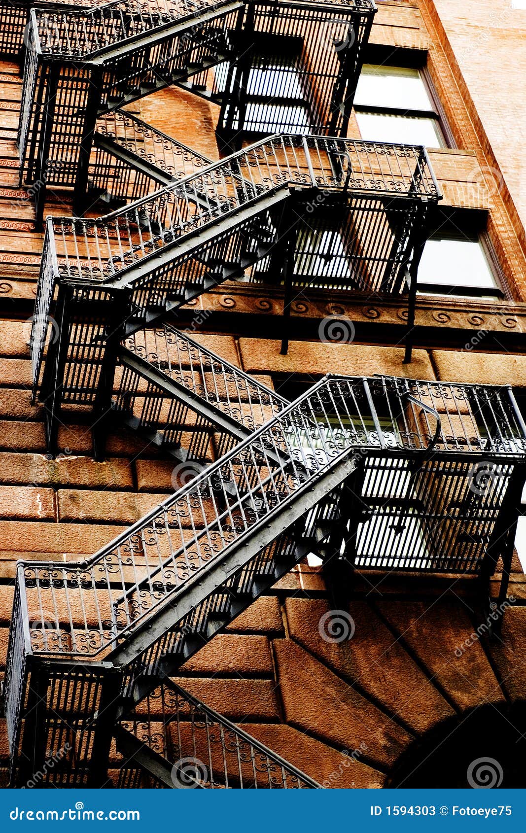 Fire escape stock image. Image of architecture, innercity - 1594303