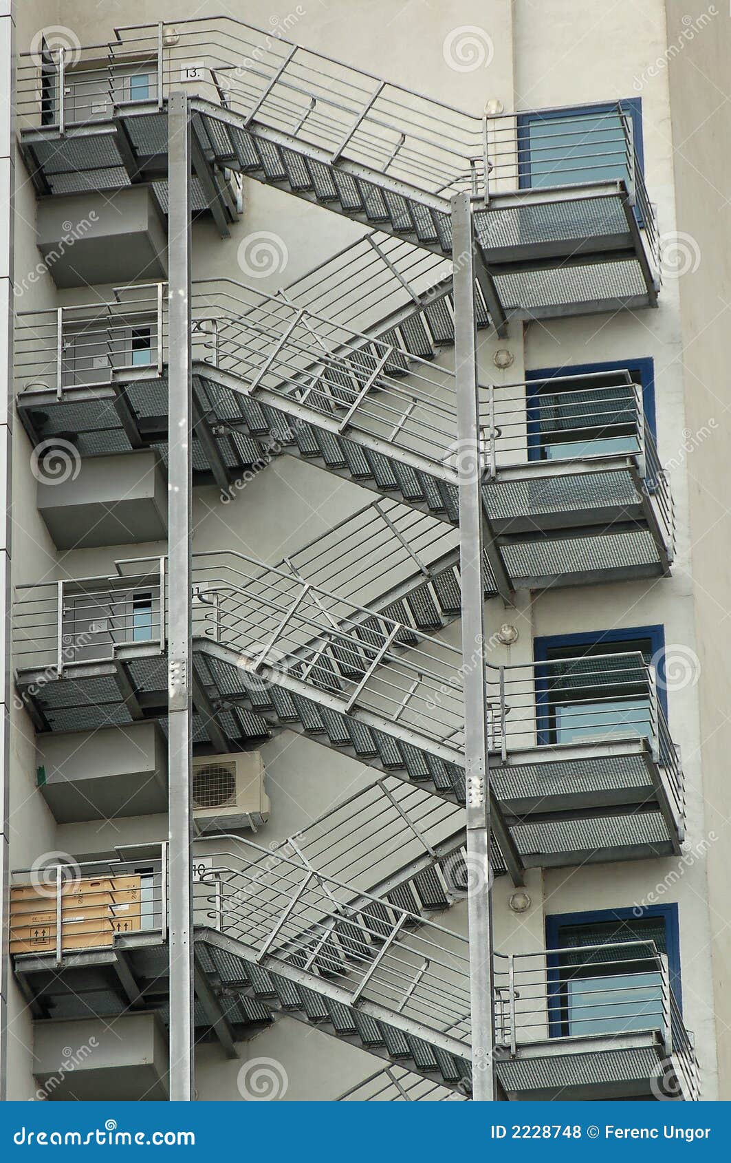 Fire escape stock photo. Image of diagonal, flight, help - 2228748