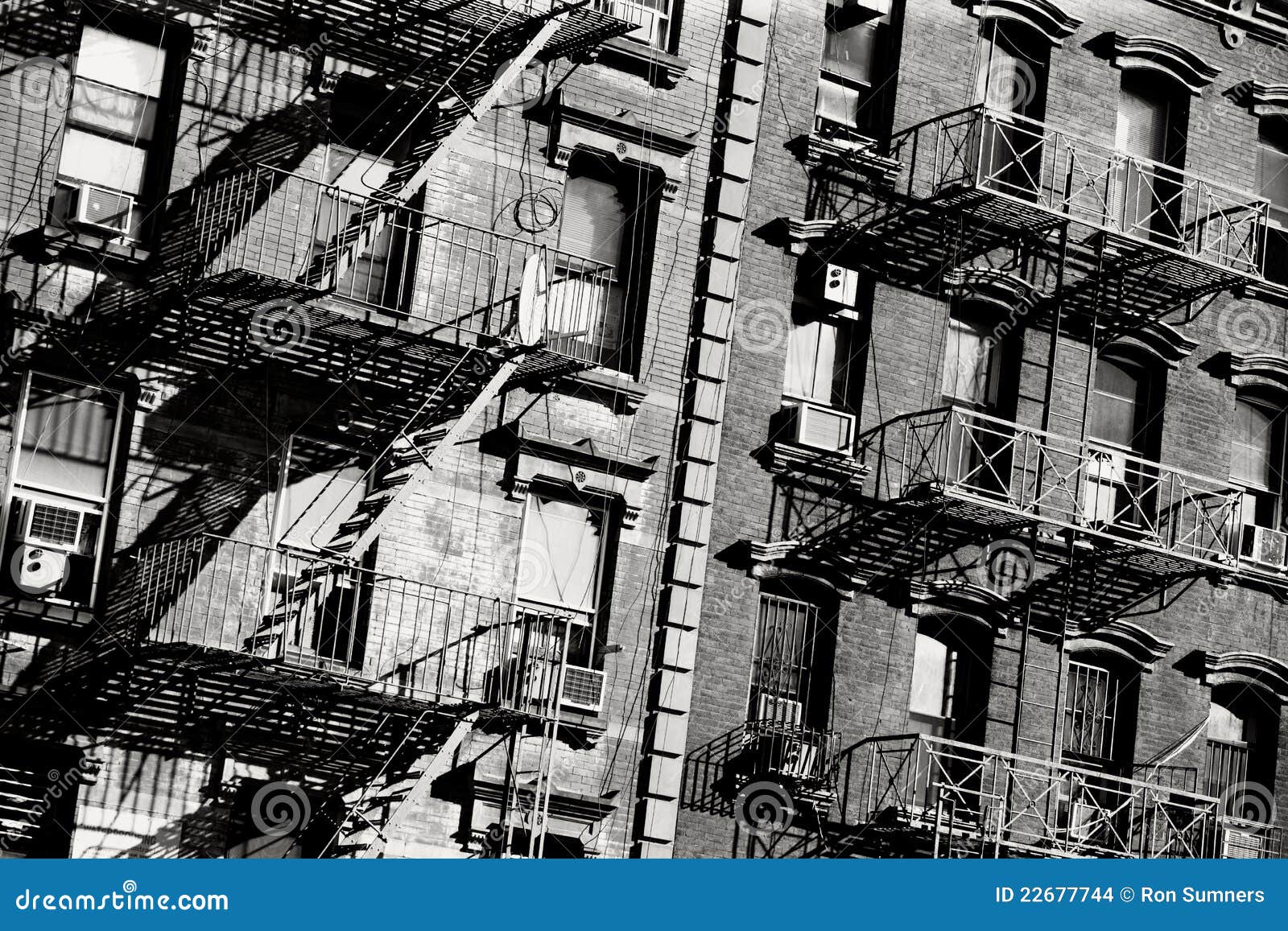 Fire escape stock photo. Image of metal, downtown, building - 22677744