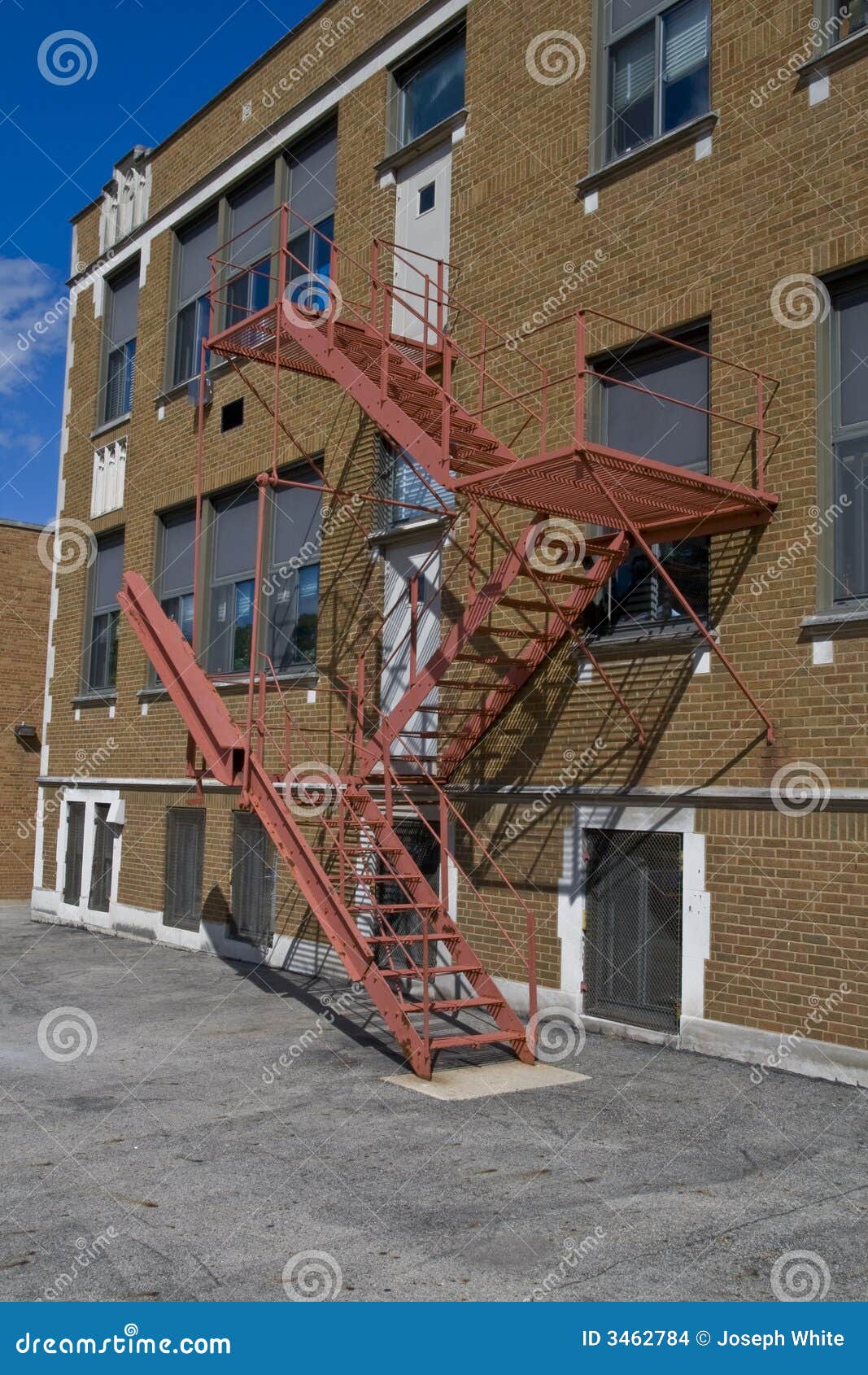 Fire Escape stock photo. Image of window, sidewalk, structure - 3462784