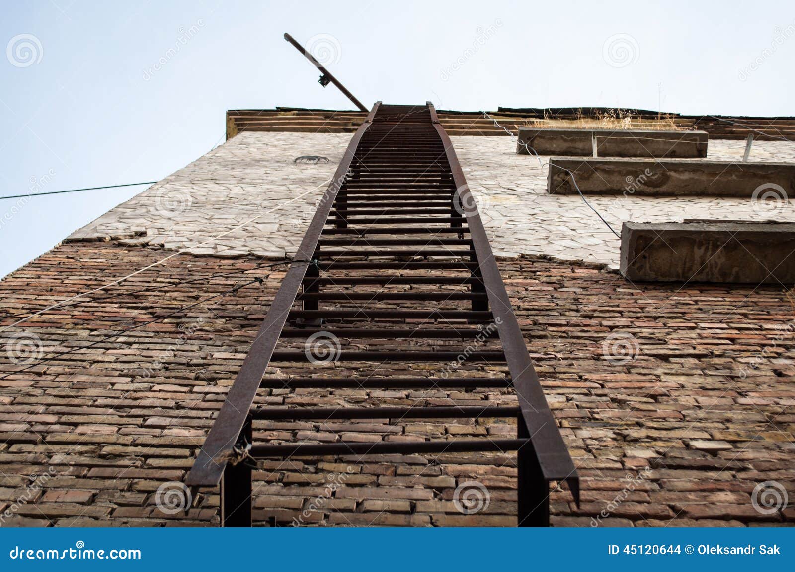 Fire Escape in the Brick House Stock Photo - Image of fire, brick: 45120644