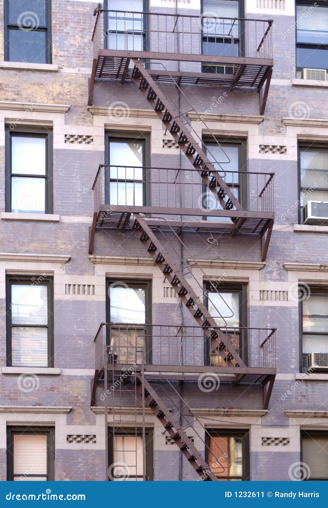 Fire Escape on building stock image. Image of city, buildings - 1232611