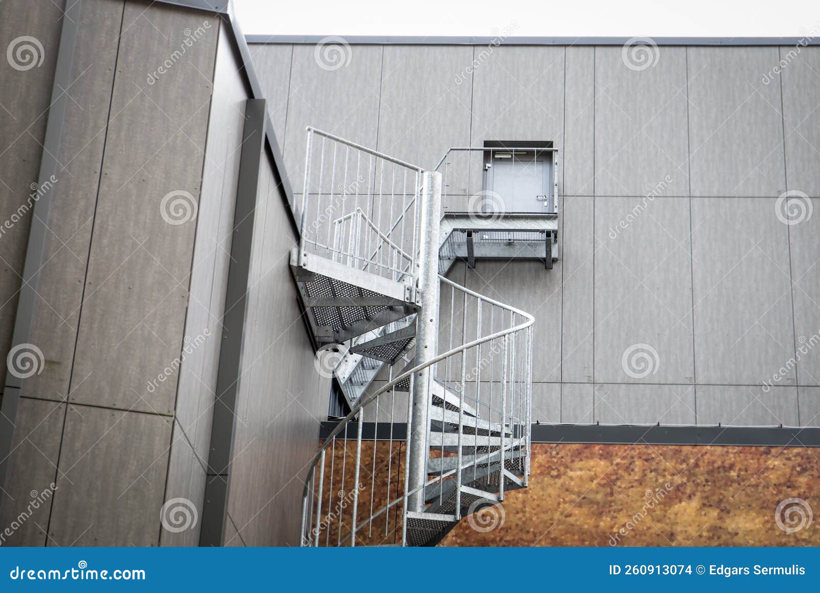 Fire Escape, Emergency Exit and Stairs. Architectural Details Stock ...