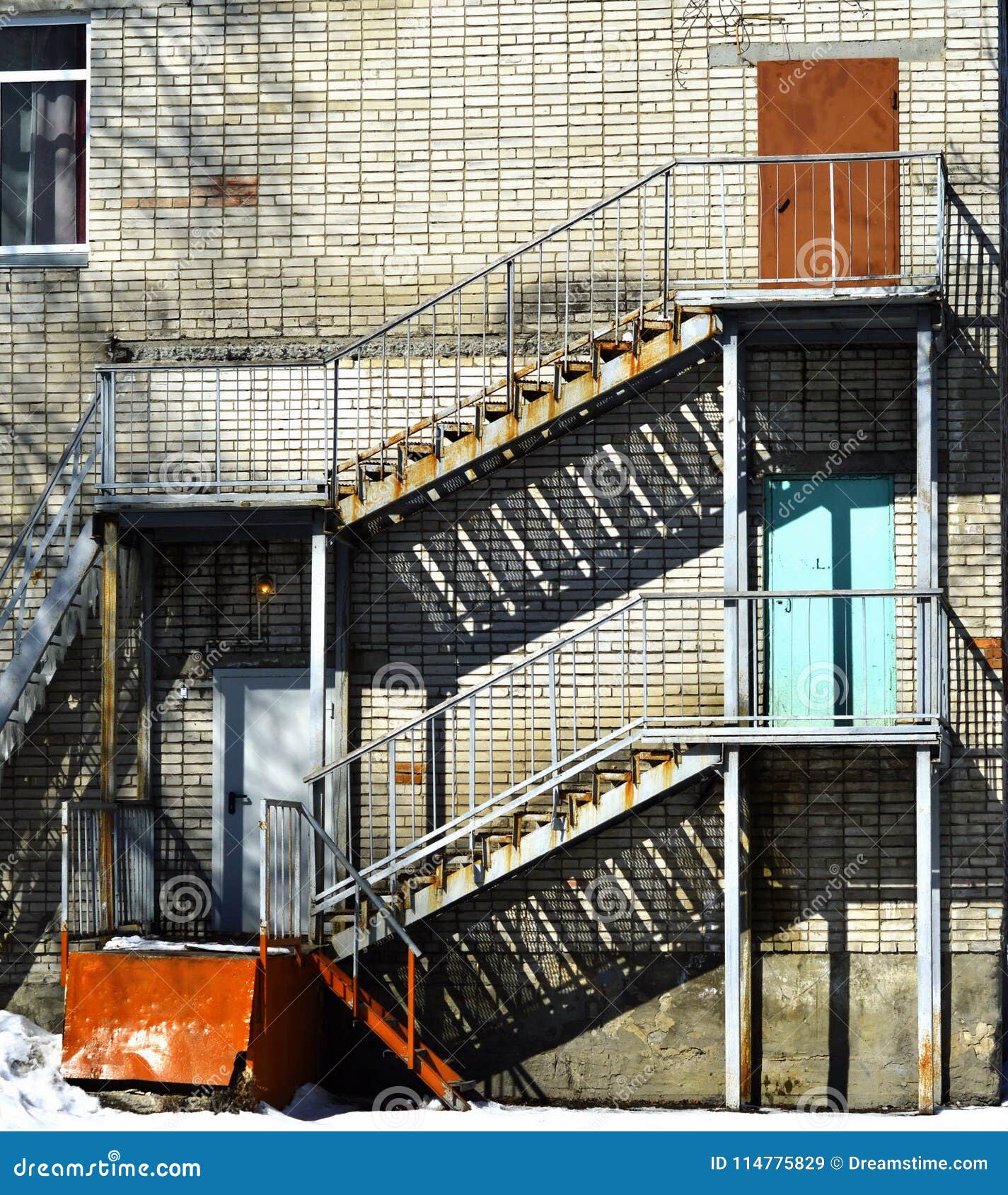 Fire Escape-special Outdoor Staircase Stock Image - Image of ...