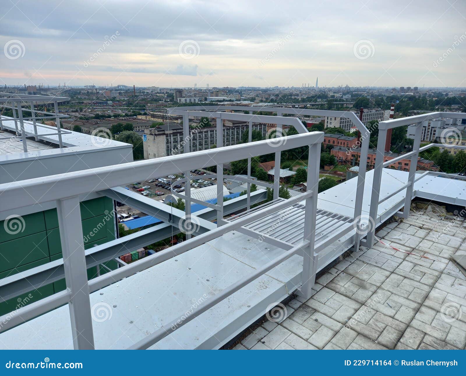 Fire escape . stock photo. Image of escape, fire, multistorey - 229714164