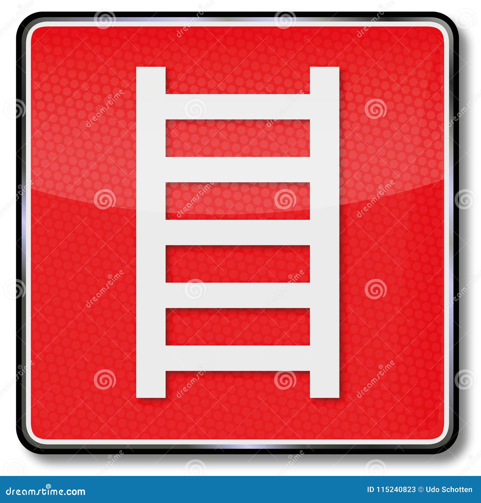 Fire Escape Ladder Linear Icon Cartoon Vector | CartoonDealer.com ...