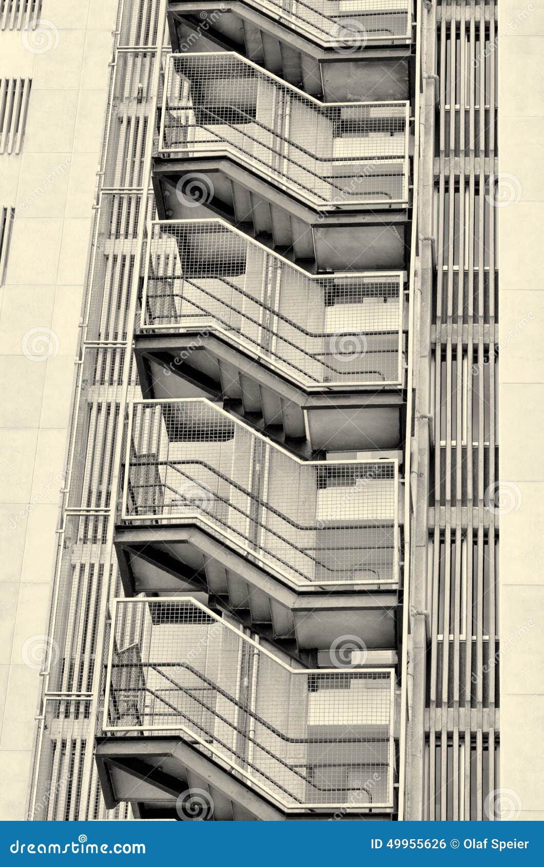 Fire escape stock photo. Image of escape, safety, tall - 49955626