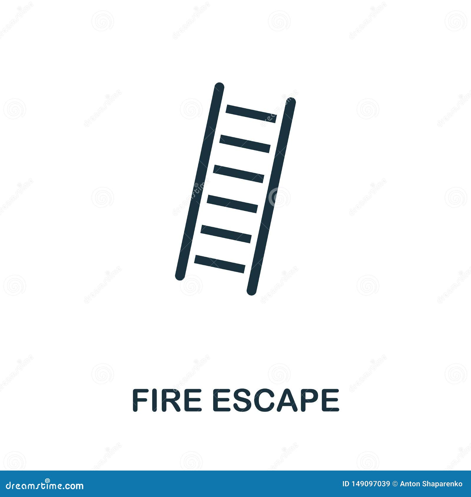Fire Escape Icon. Creative Element Design from Fire Safety Icons ...