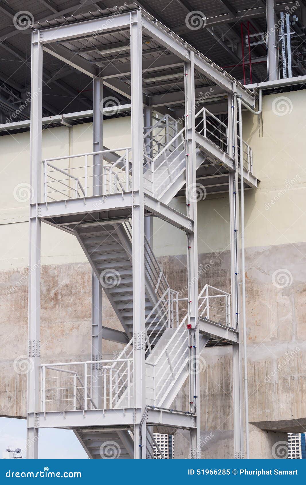 Fire Escape stock image. Image of aluminum, fire, buildings - 51966285