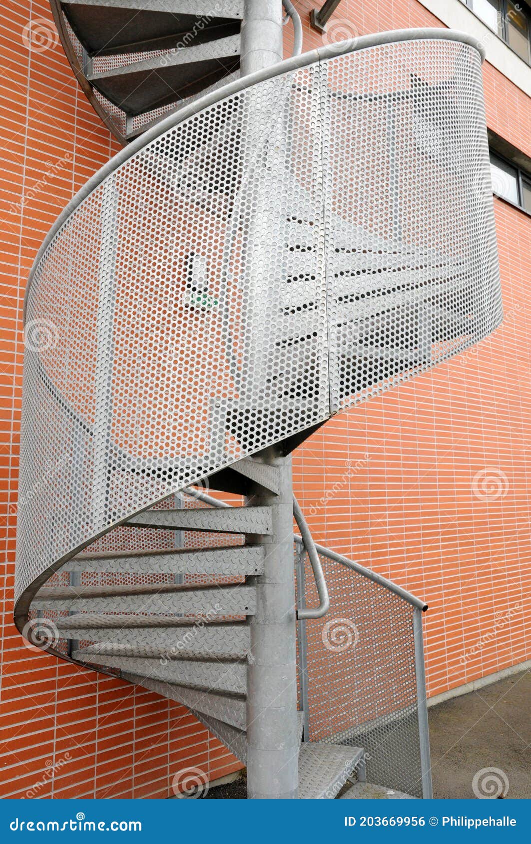 Emergency Staircase In Corten Steel Editorial Photo | CartoonDealer.com ...