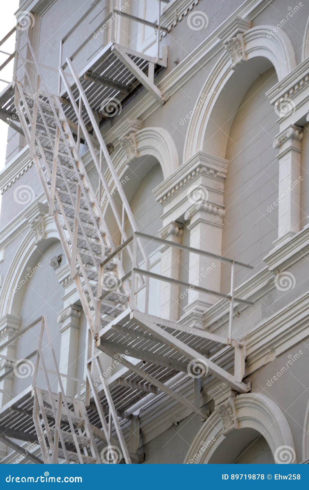 Fire Escape on Old Building Stock Photo - Image of wall, building: 89719878
