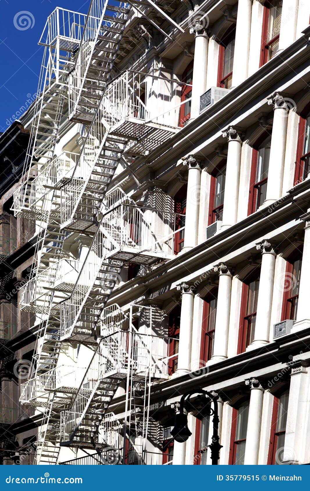 Fire Escape at an Old House Stock Image - Image of ladder, distress ...