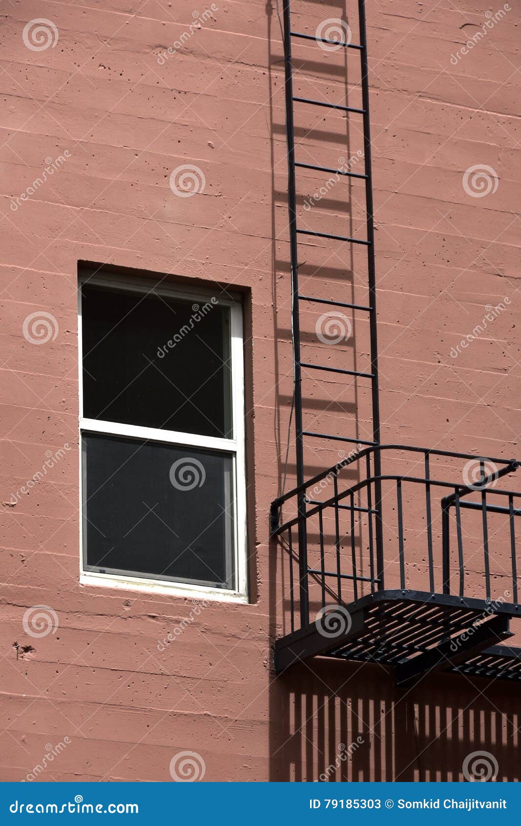 Fire Escape in San Francisco , Building with Windows and Emerg Stock ...
