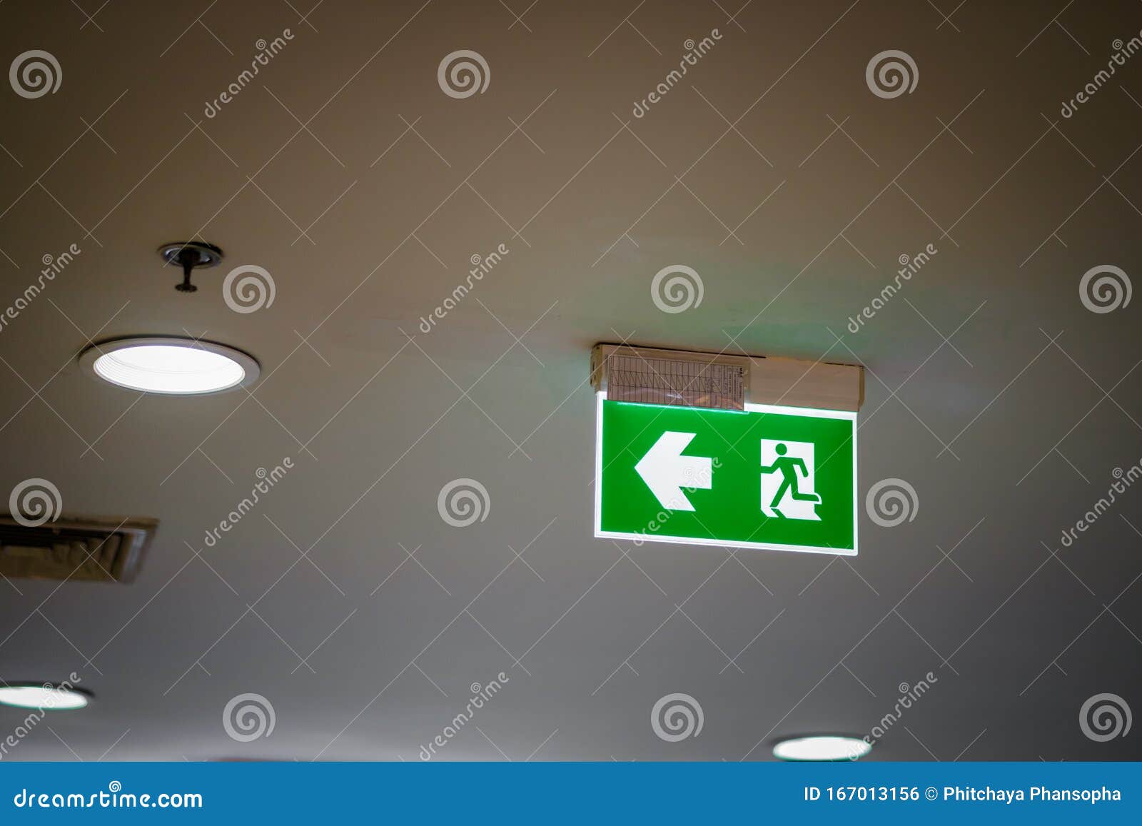 A Fire Escape Sign for Emergency Situation Inside the Building Stock ...