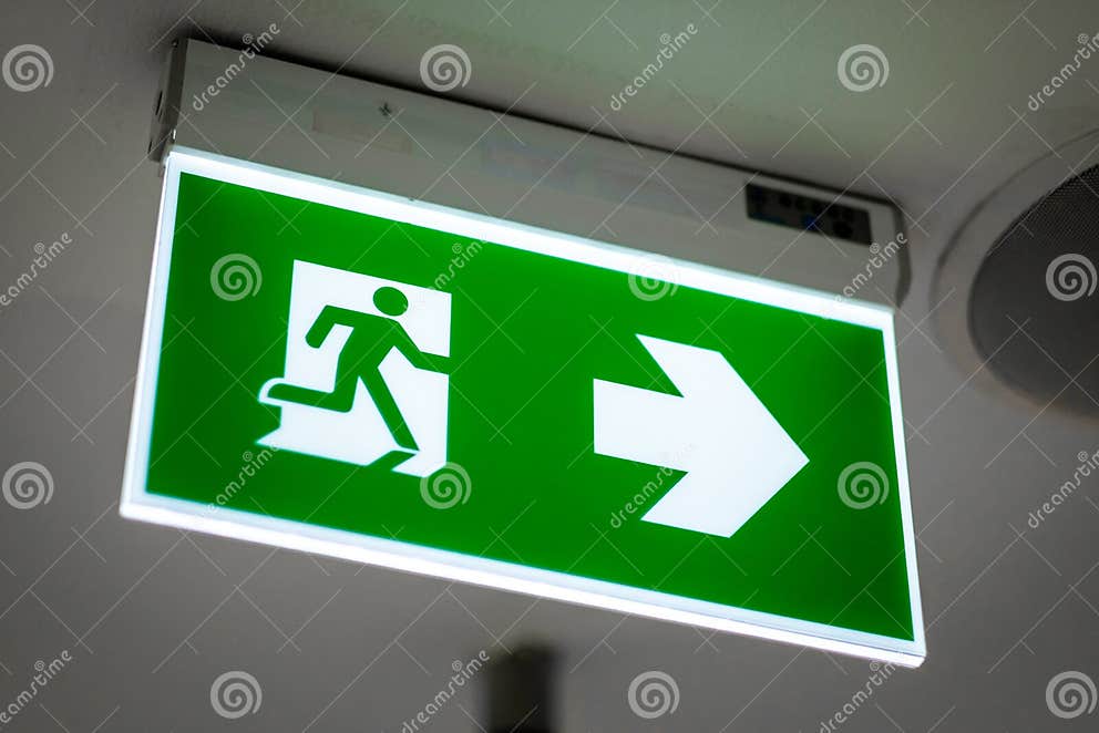 A Fire Escape Sign for Emergency Situation Inside the Building Stock ...