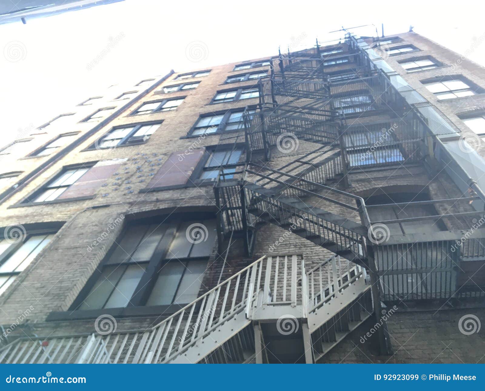 Fire escape stairs editorial stock image. Image of brick - 92923099