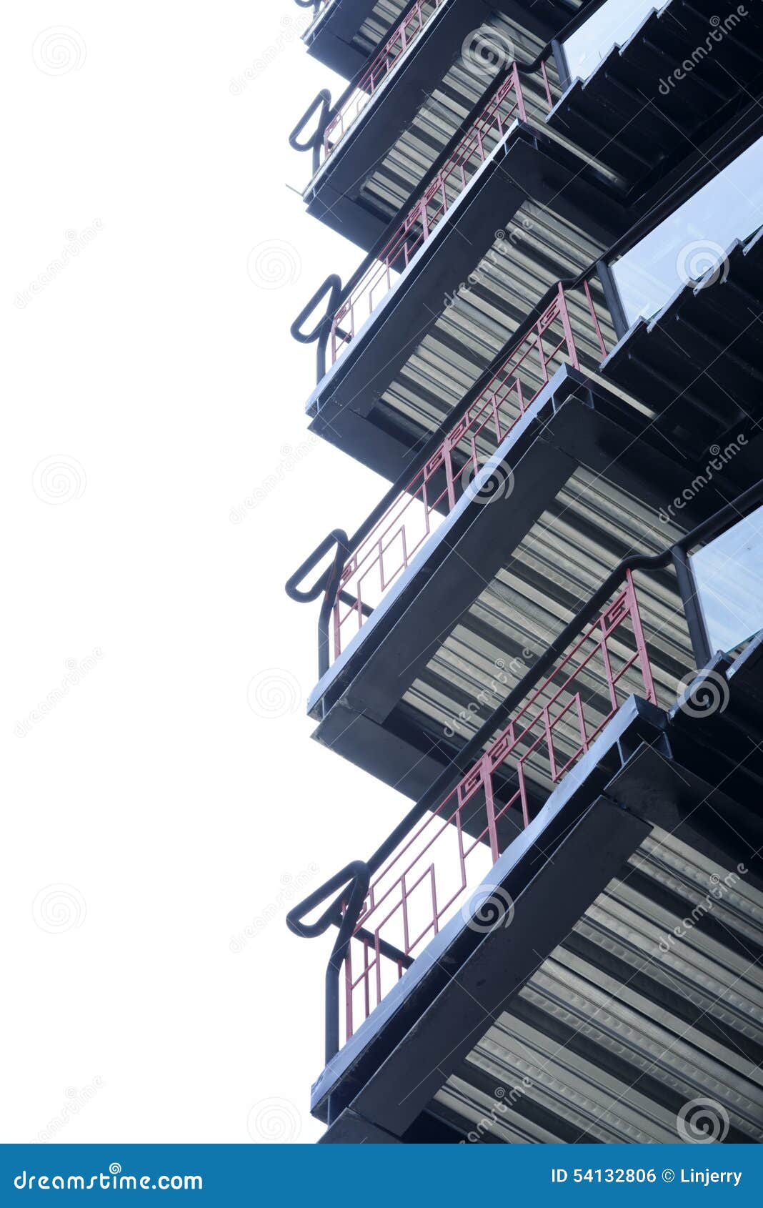 Fire Escape Stairs stock photo. Image of outdoor, handrail - 54132806