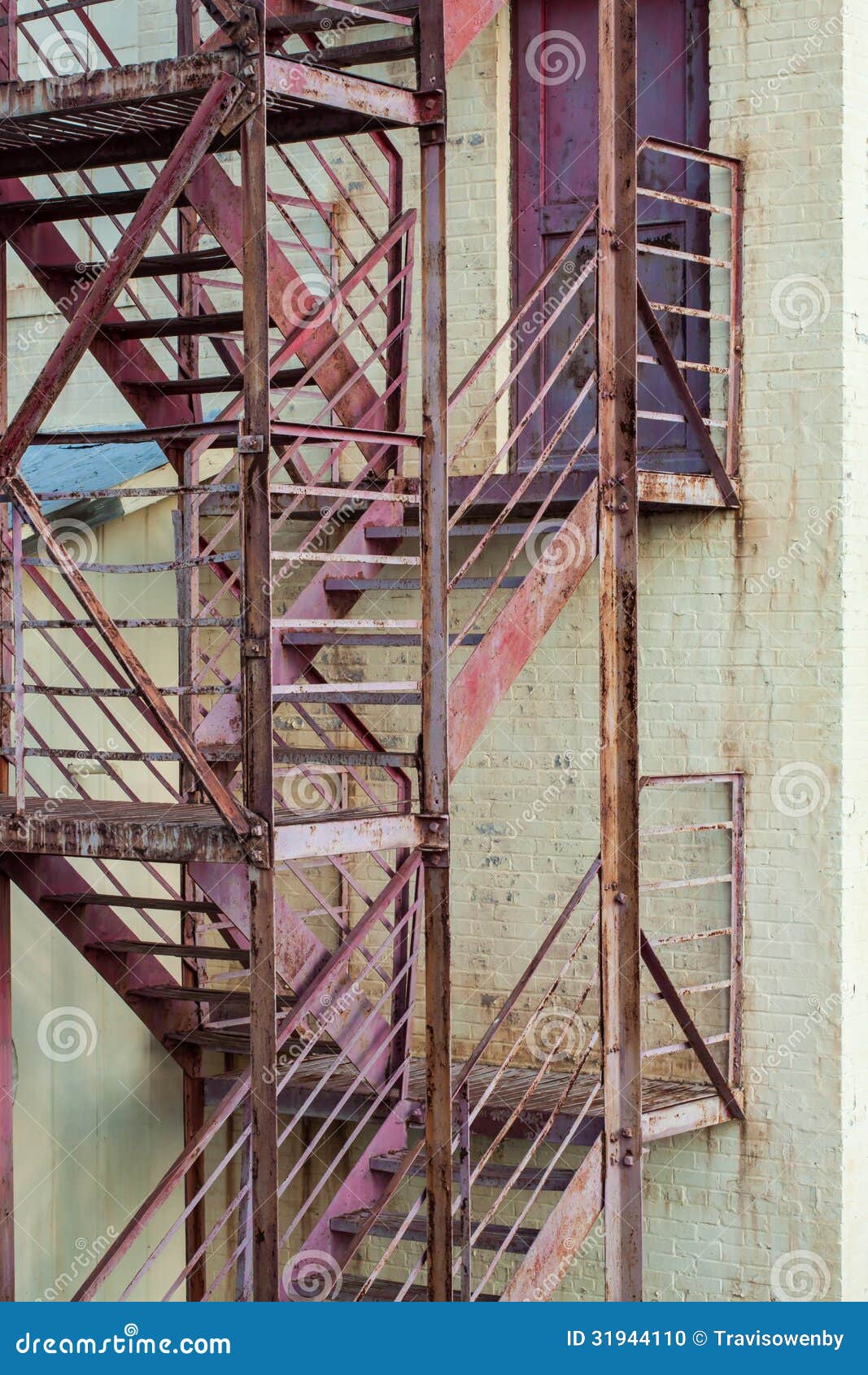 Fire Escape Stairs on Manufacturing Building Stock Photo - Image of ...