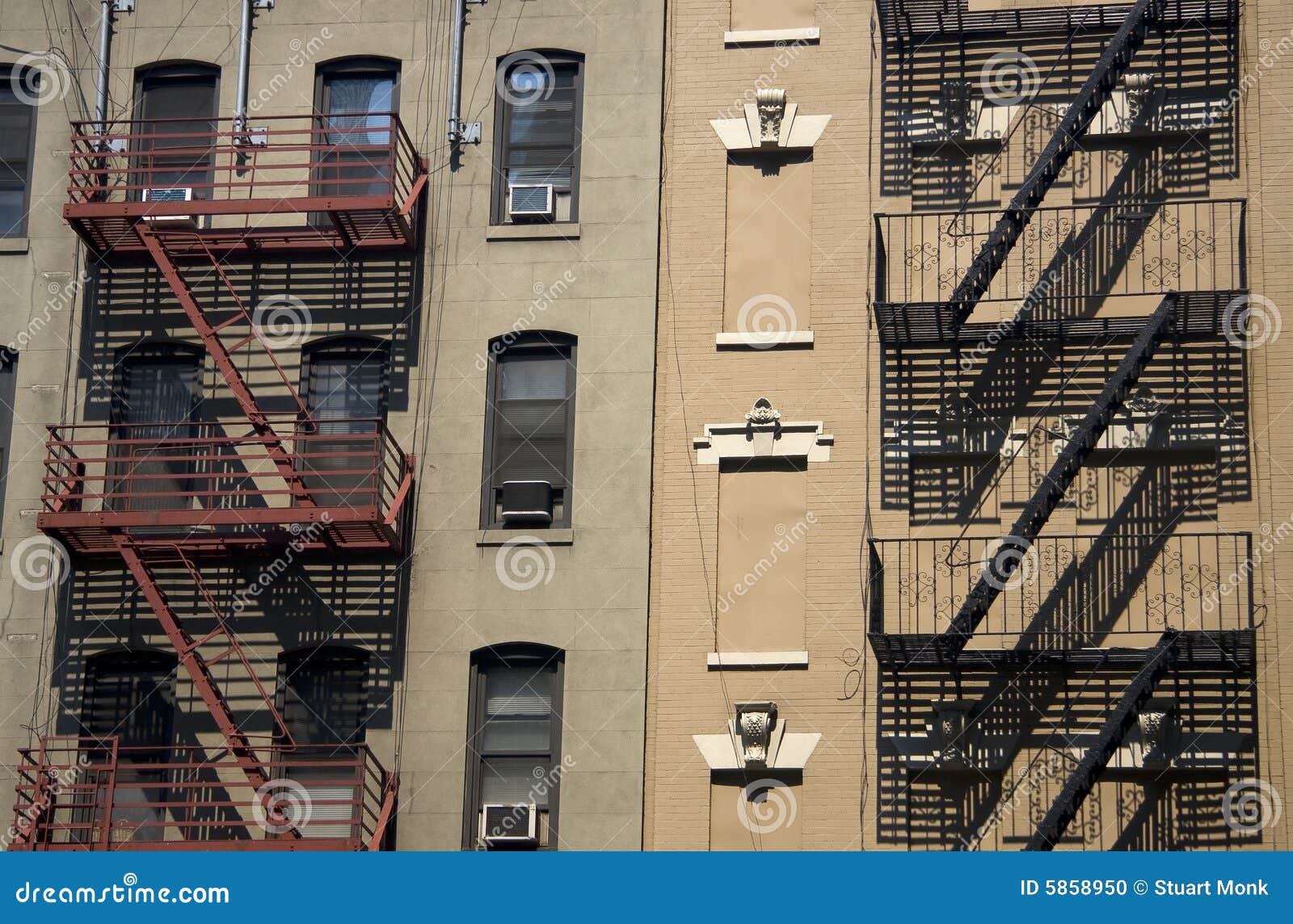 Fire escapes stock photo. Image of ladder, stairs, metal - 5858950