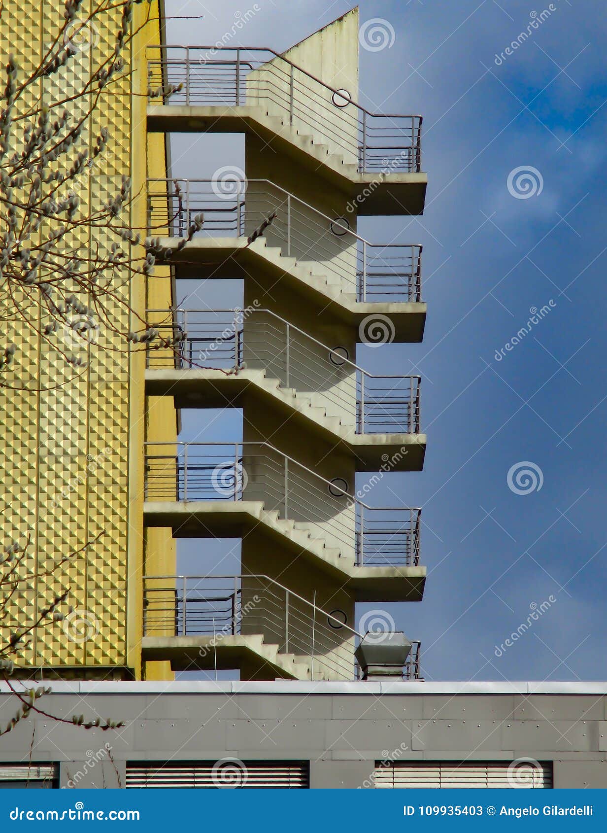 Fire escapes stock image. Image of building, step, secure - 109935403