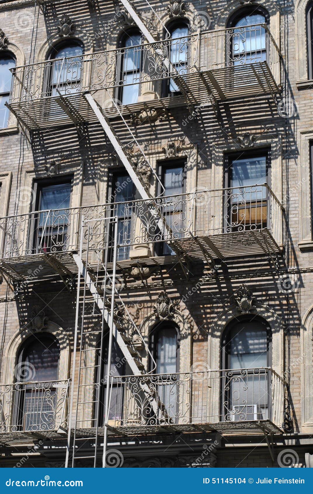 Fire Escapes stock photo. Image of building, steps, stairs - 51145104