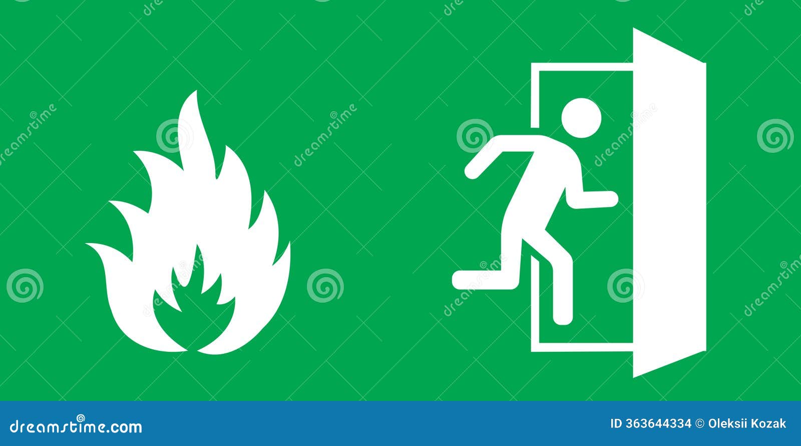 Fire Evacuation Vector Sign. Burning Man. Conflagration Icon ...