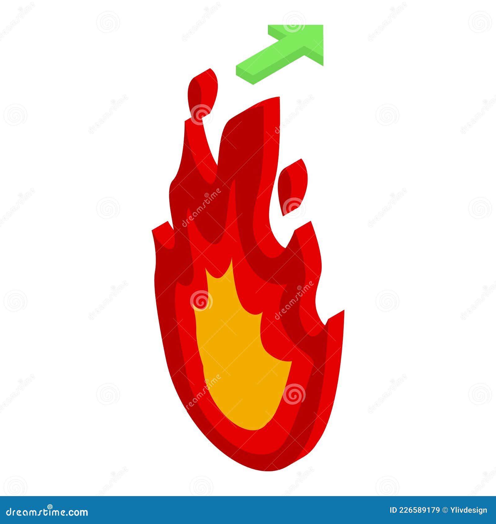 Fire Evacuation Icon Isometric Vector. Safety Plan Stock Vector ...