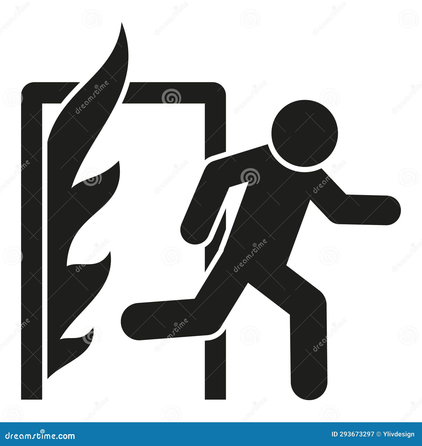 Fire Evacuation Icon Simple Vector. Work Alarm Stock Vector ...