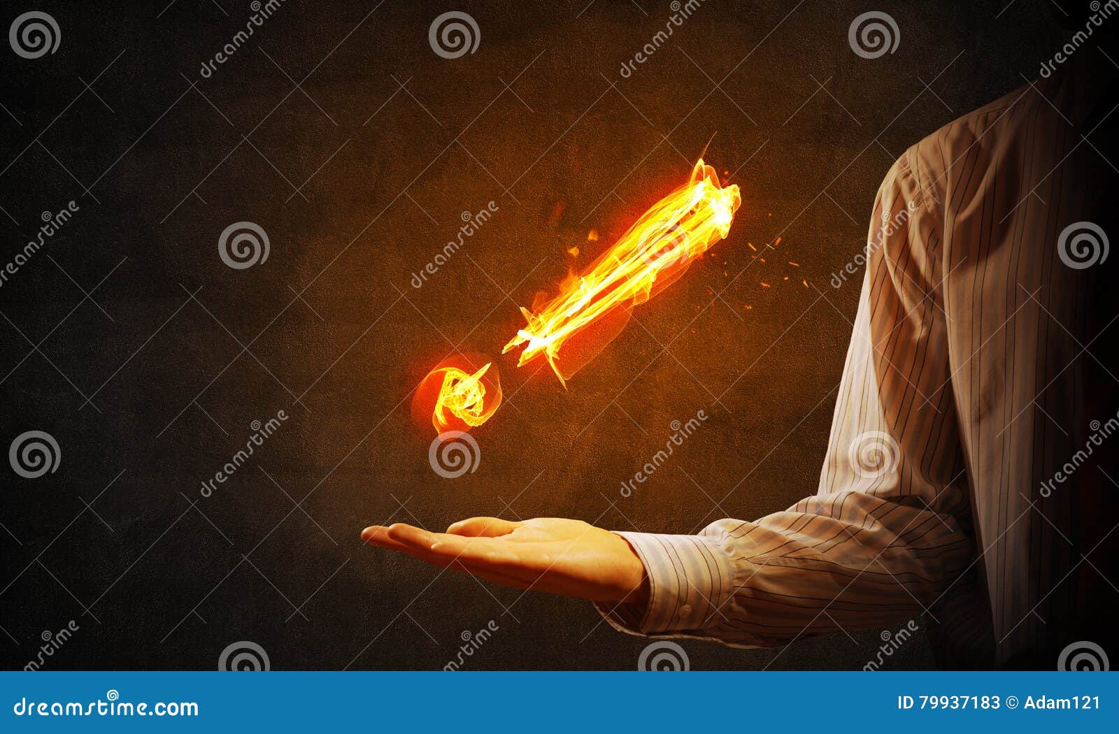 Fire exclamation mark stock image. Image of exclamation - 79937183