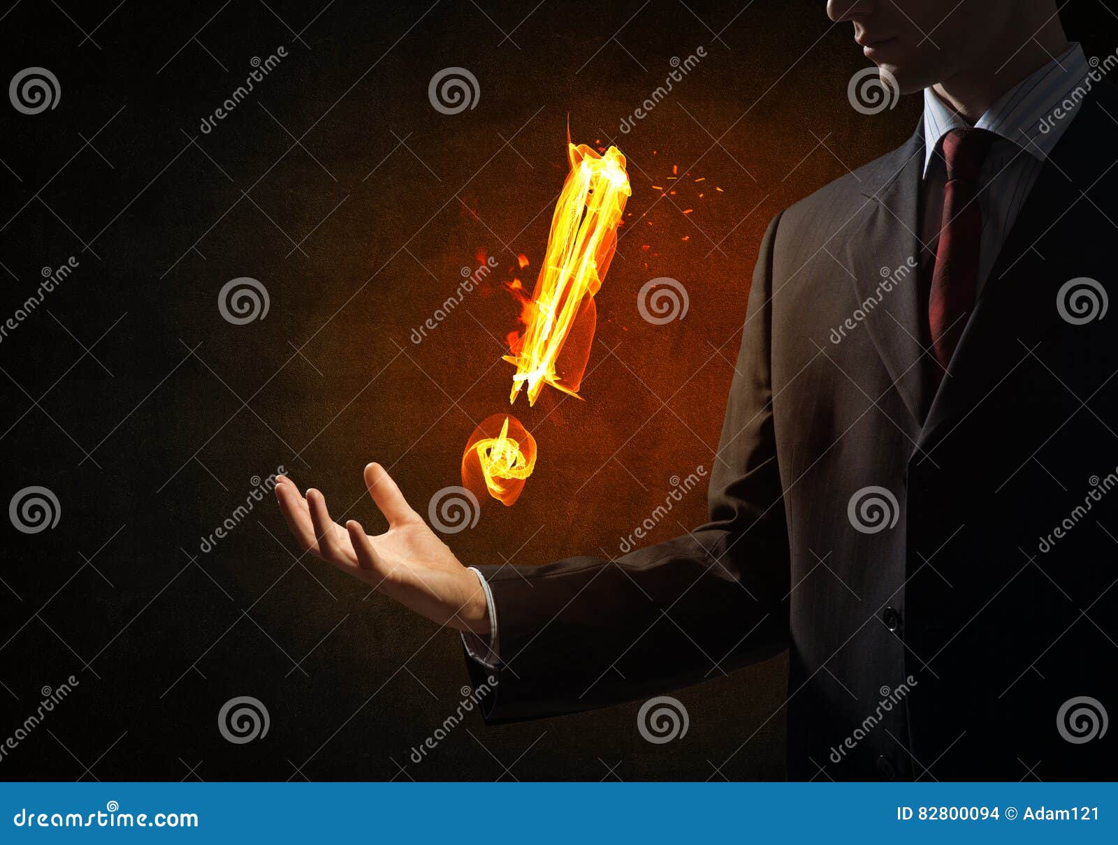 Fire exclamation mark stock photo. Image of modern, danger - 82800094