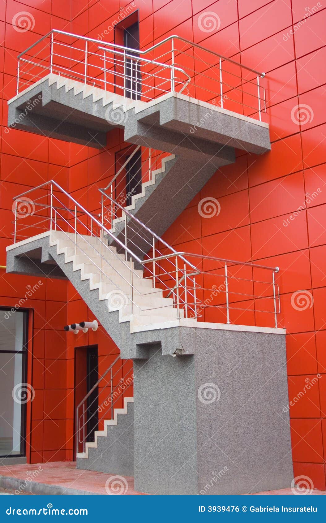Fire Exit stock photo. Image of building, city, office - 3939476