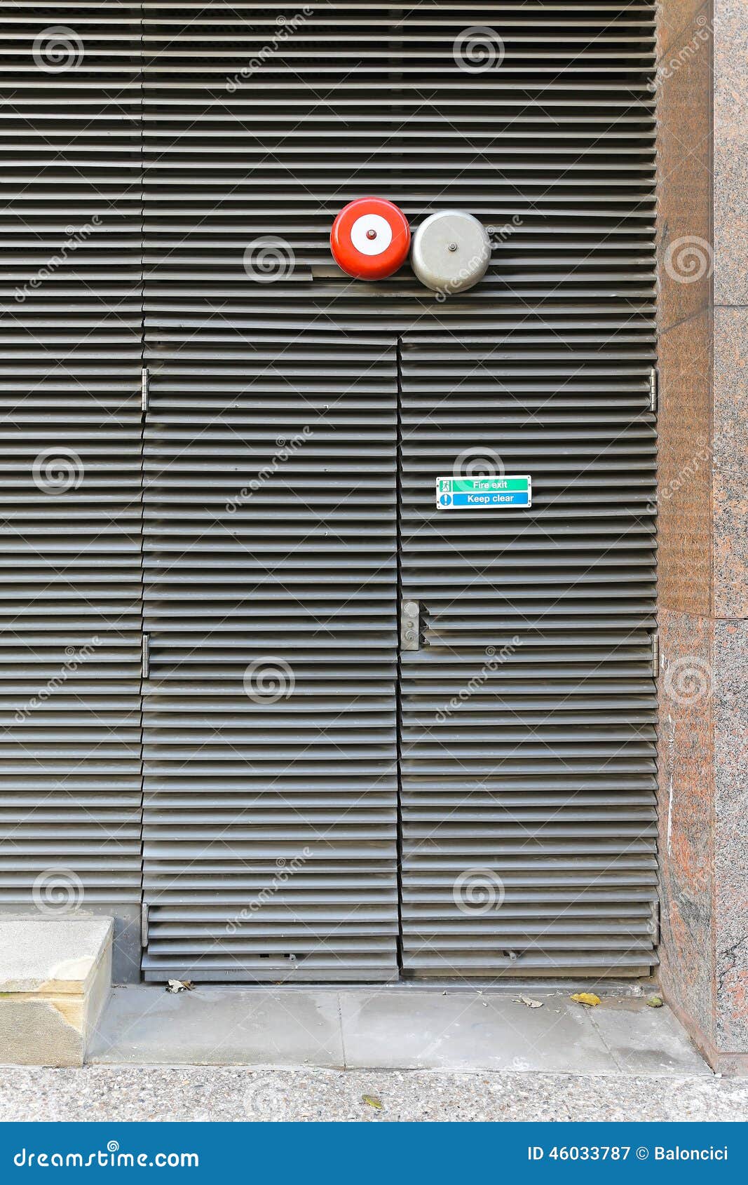 Fire exit stock image. Image of safety, building, exterior - 46033787