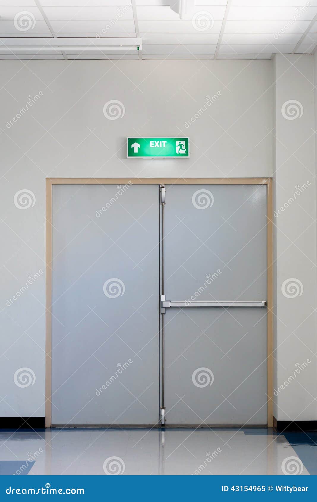 Fire exit door stock image. Image of exit, closed, escape - 43154965