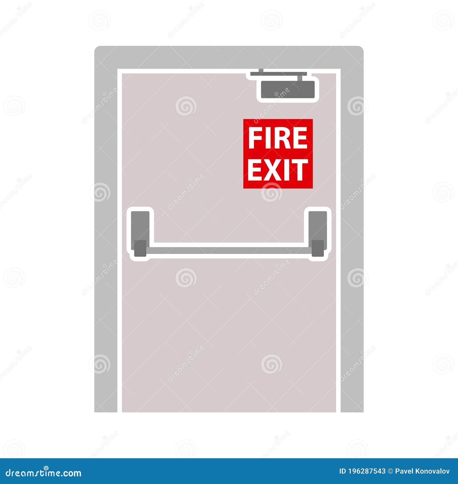 Fire Exit Door Icon stock vector. Illustration of urgency - 196287543