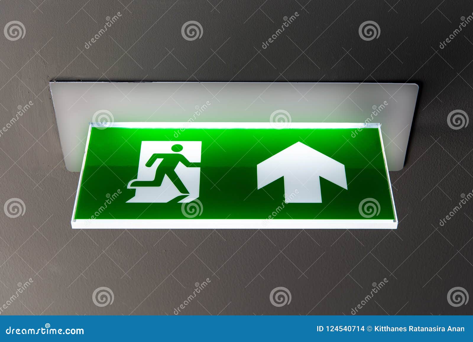 Fire Exit ,green Emergency Exit Sign Stock Photo - Image of right, help ...