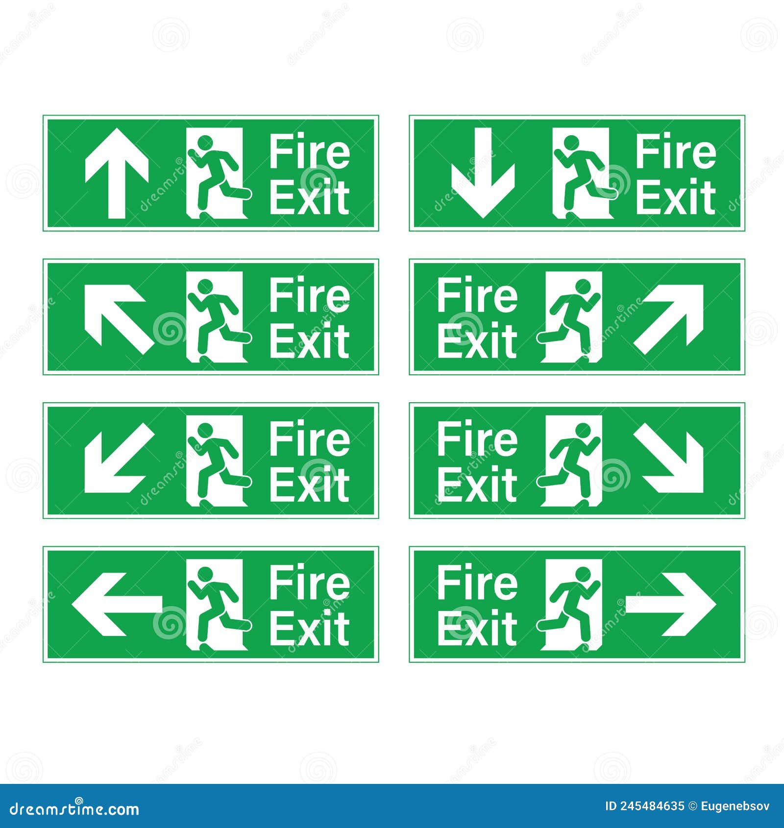 Evacuation Signs, Direction Signs, Evacuation Signs With Arrows ...